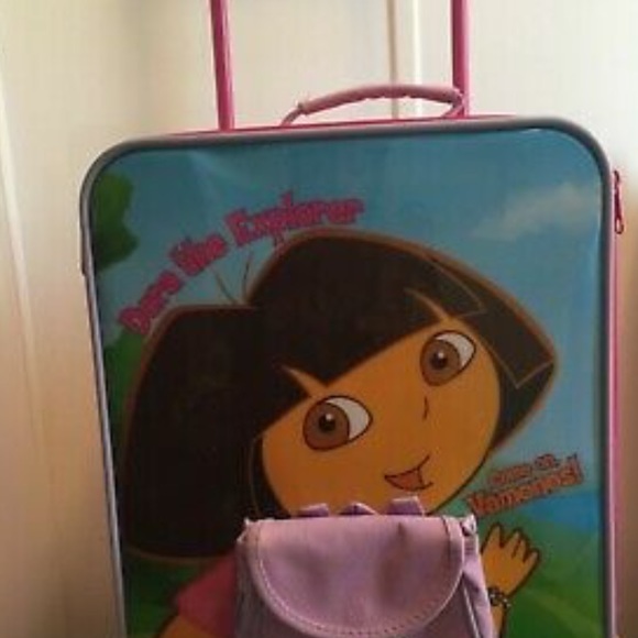 Mattel | Other | Dora The Explorer Rolling Travel Suitcase | Poshmark